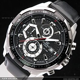 BUY Casio Edifice Chronograph Genuine Leather Band Mens Watches EFR ...