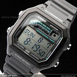 BUY Casio Digital 10-Year Battery 100M Resin Band Watch WS-1600H-8A ...